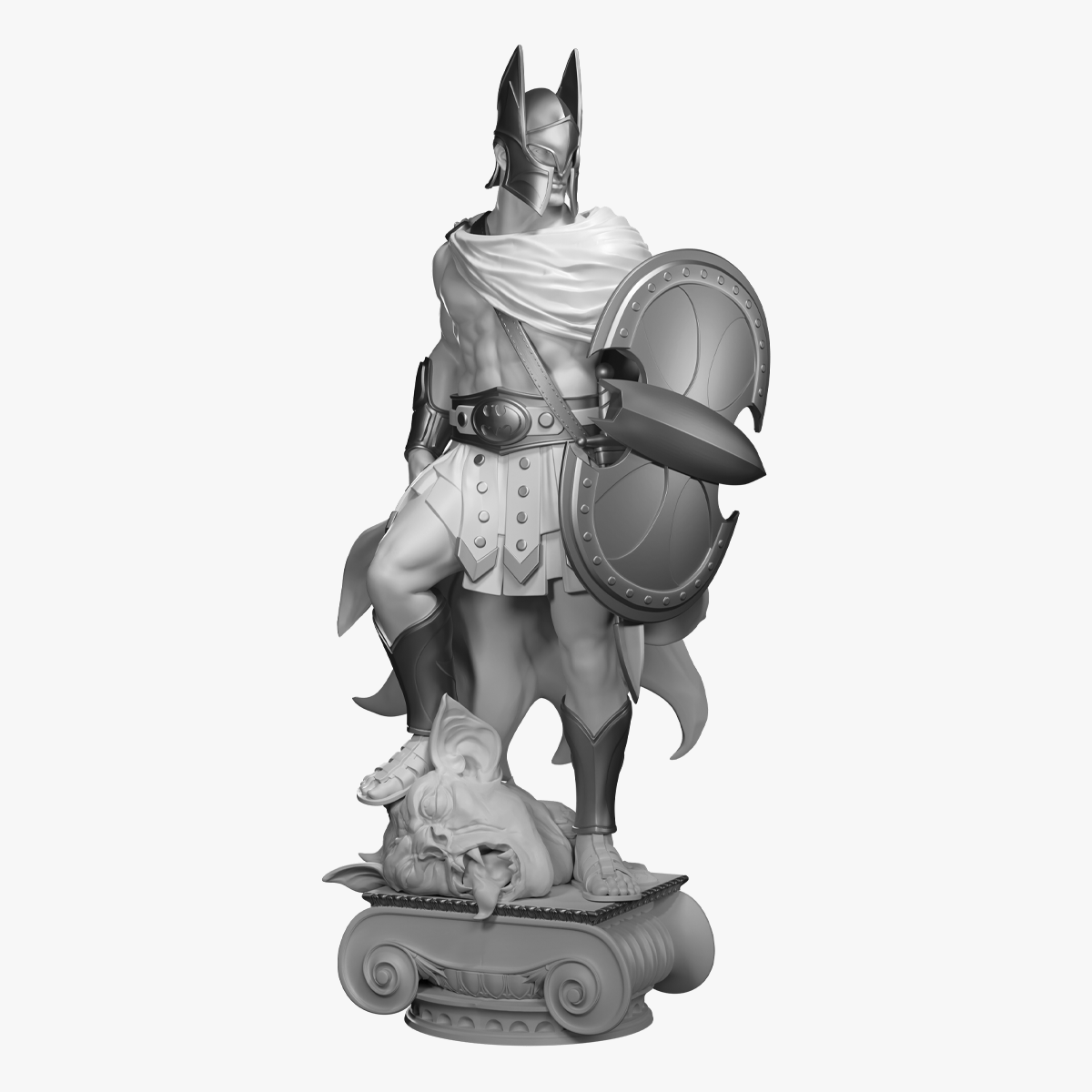 Batman: Champion of Gotham City Statue — Silver Edition — Cryptozoic ...