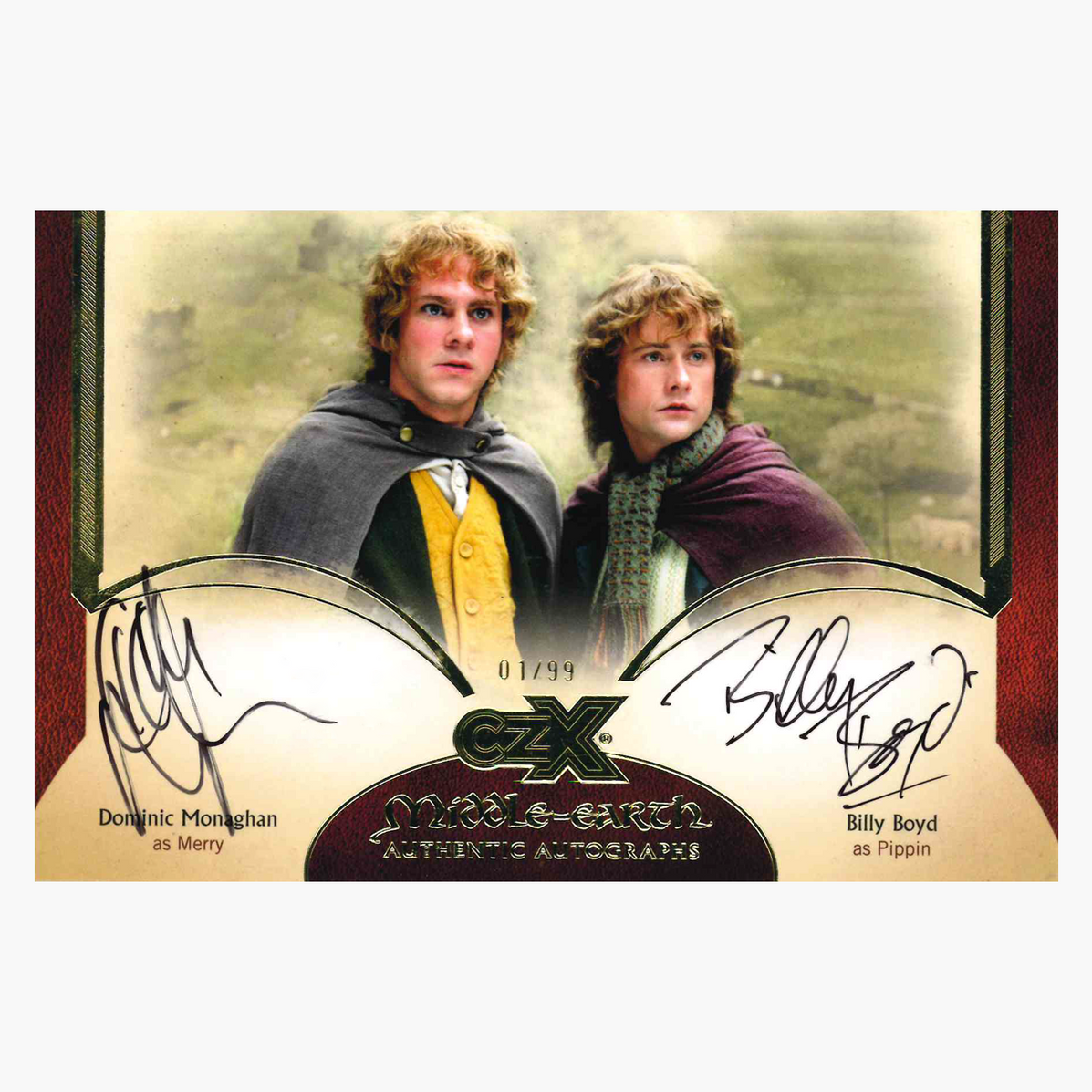 CZX Middle-earth: Oversized Dual Autograph Card Signed by Dominic Mona ...