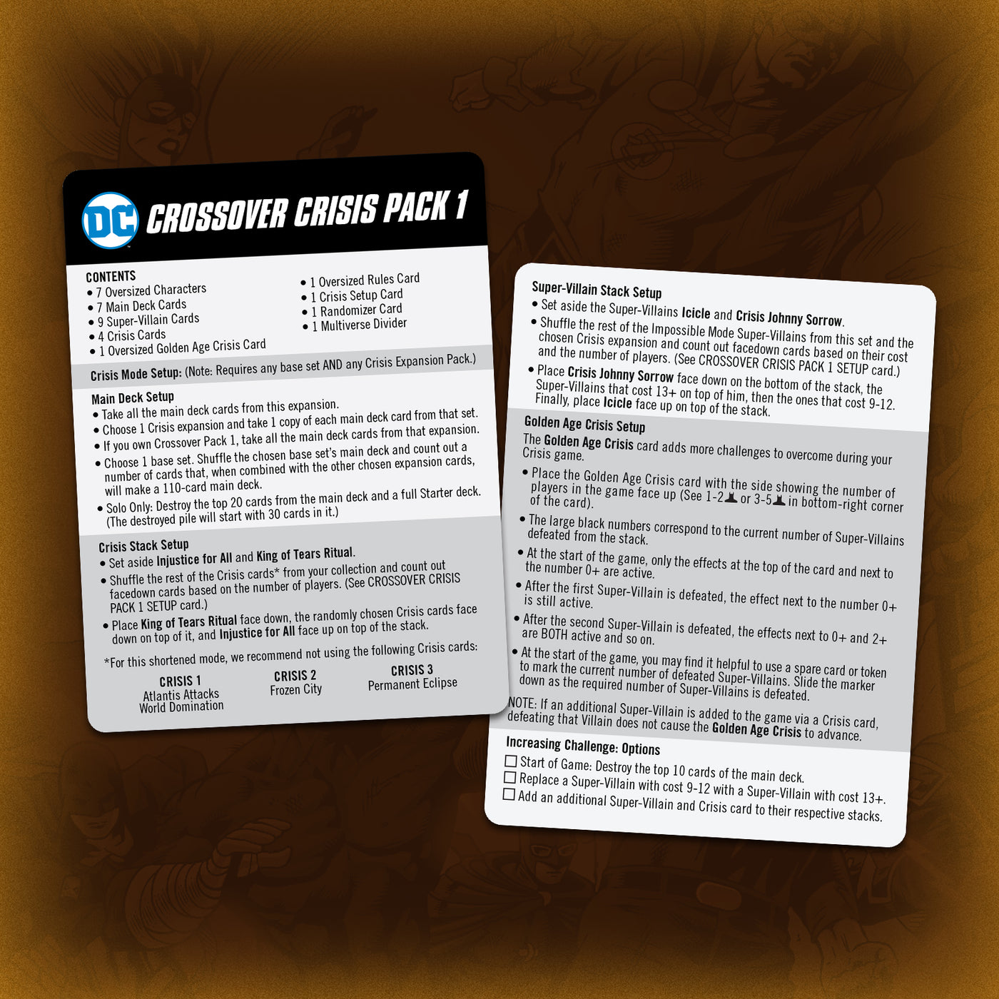 DC Deck-Building Game Crossover Crisis Pack 1 (Kickstarter Edition ...